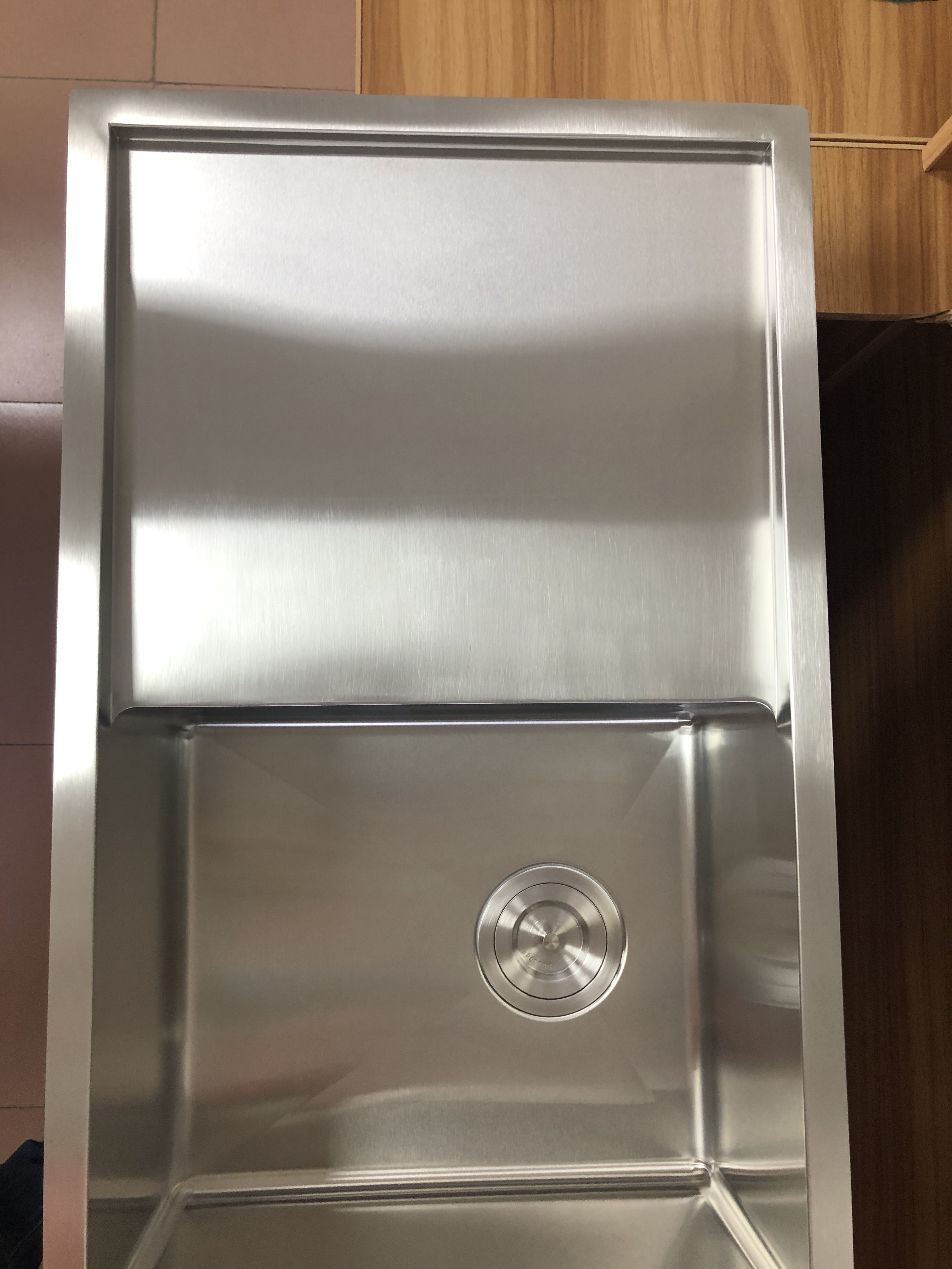 Durable Modern Style Kitchen Sink With Drainboard Thick Panel 16 Gauge ...