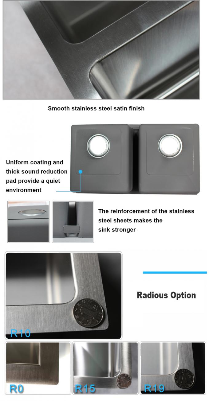 Single Bowl Stainless Steel Wash Basin , 304 Stainless Hand Basin